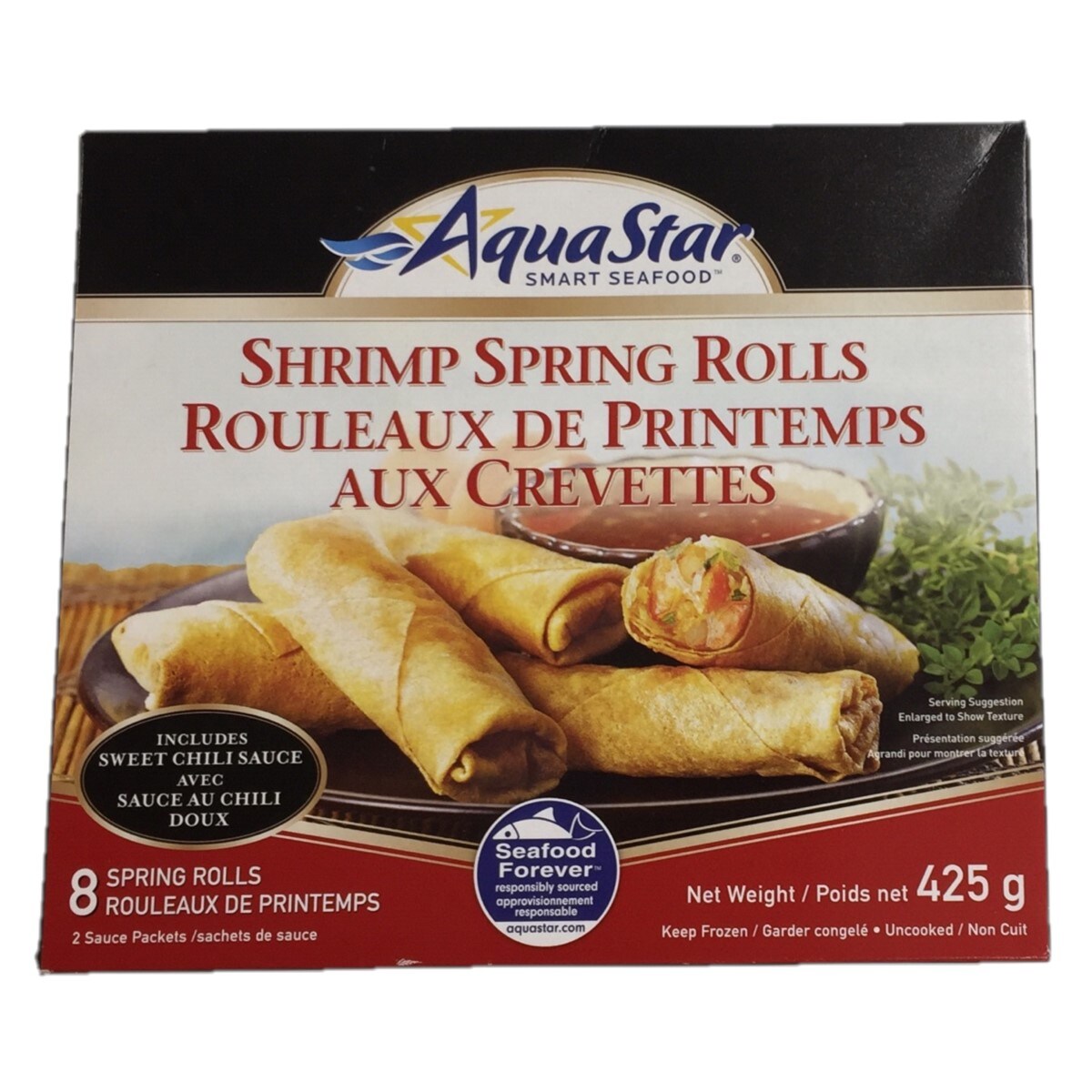 aqua star shrimp spring rolls 425g