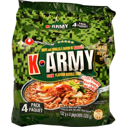 Nongshim K-Army Stew Noodles 132gx4 | T&T Supermarket