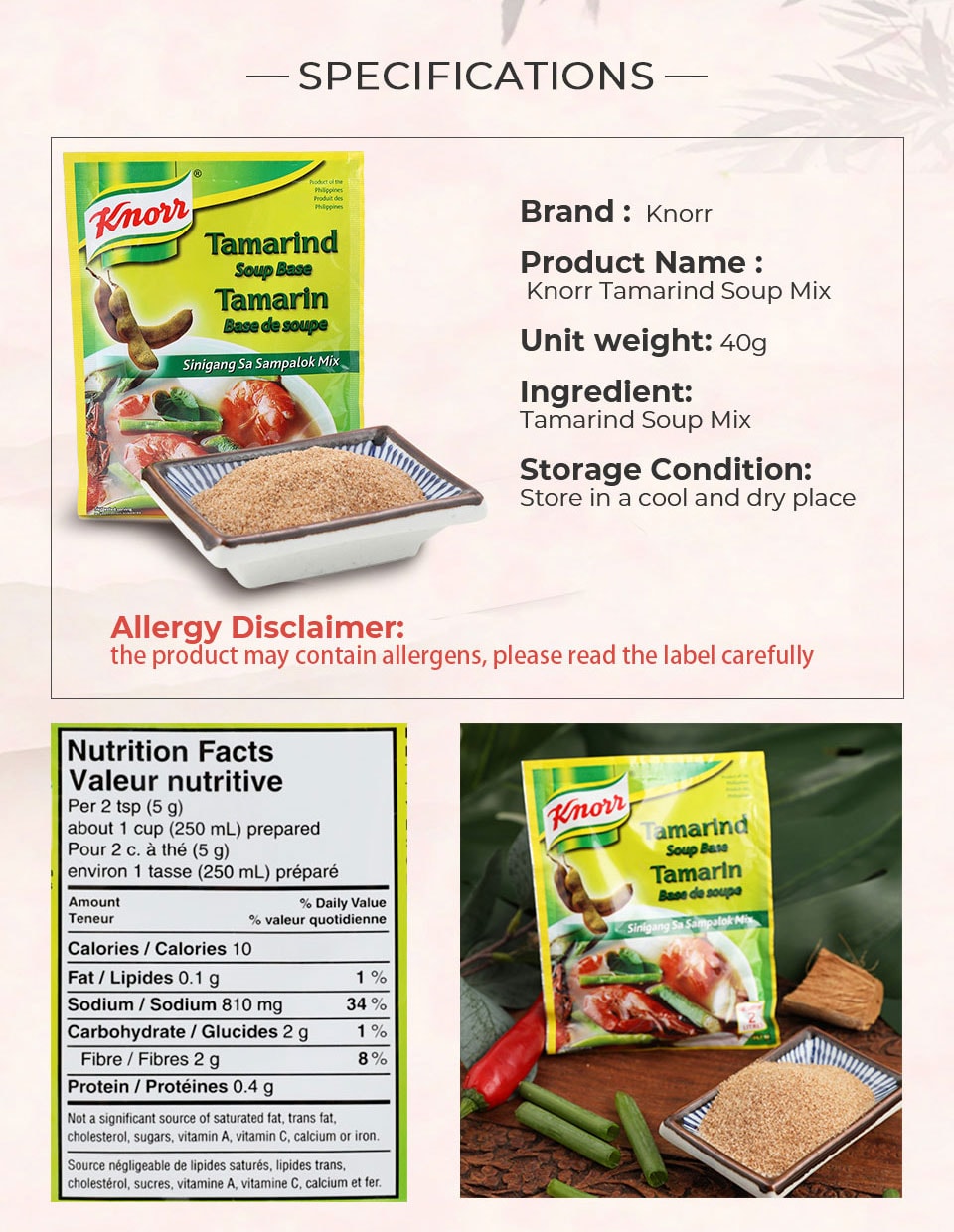 Knorr Tamarind Soup Mix 40g | T&T Supermarket