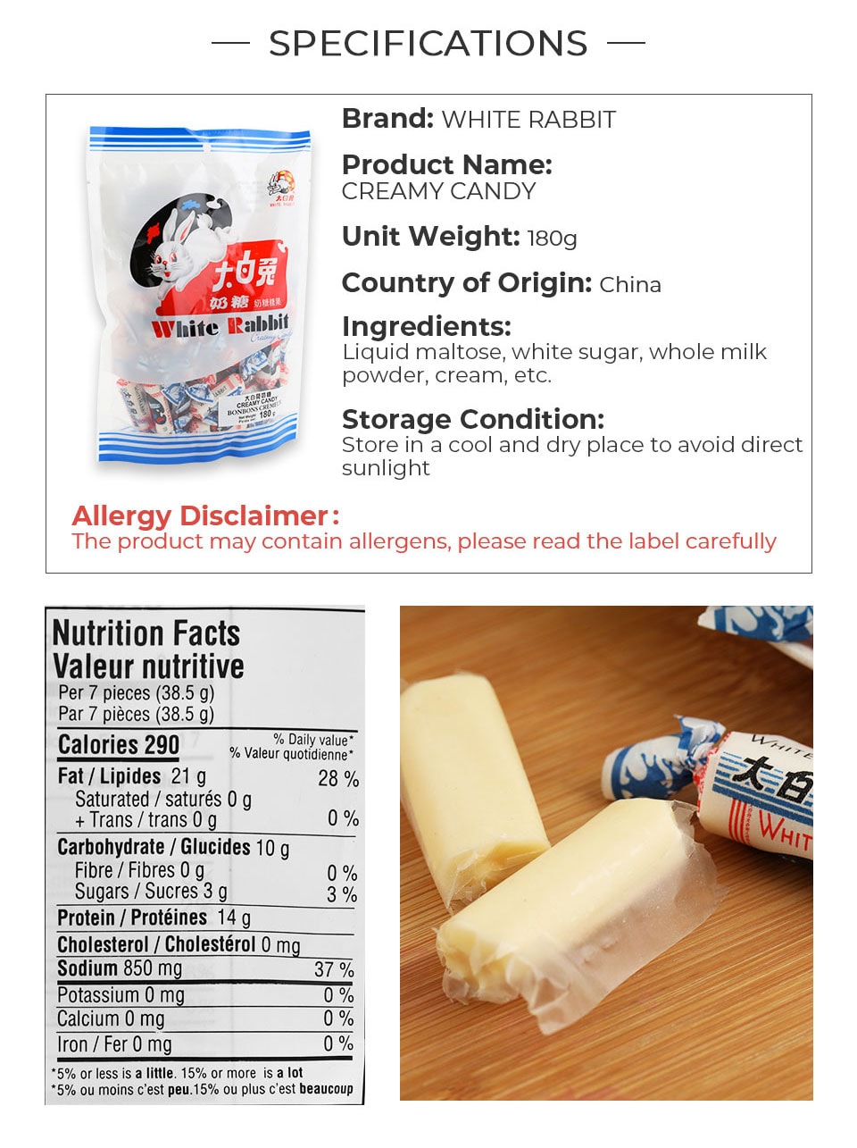 White Rabbit Creamy Candy 180g | T&T Supermarket