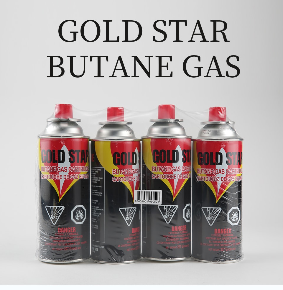 Gold Star Butaln Gas 227g x 4 packs | T&T Supermarket