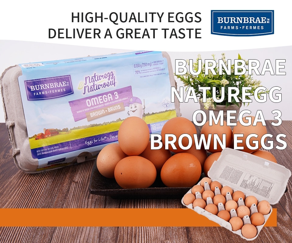 Burnbrae Farms Naturegg 18 Pk Omega 3 Br 18S | T&T Supermarket