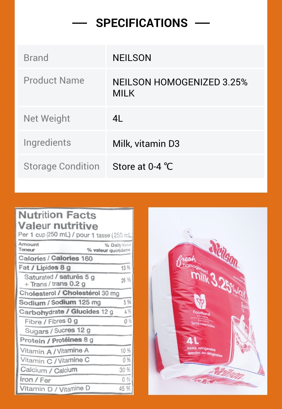 NEILSON NLS 4L HOMO MILK - BAG | T&T Supermarket
