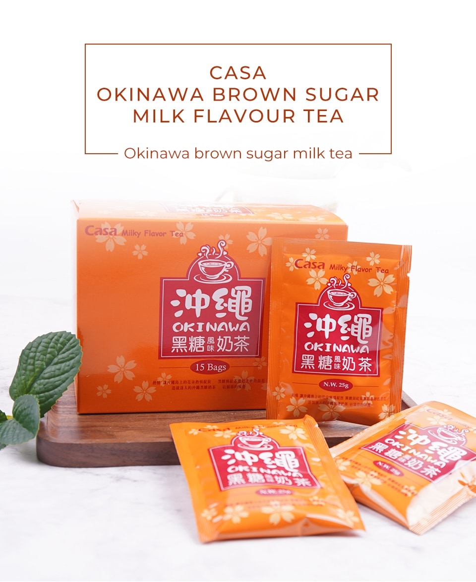 Casa Okinawa Brown Sugar Milk Flv Tea 25gx15 packs | T&T Supermarket