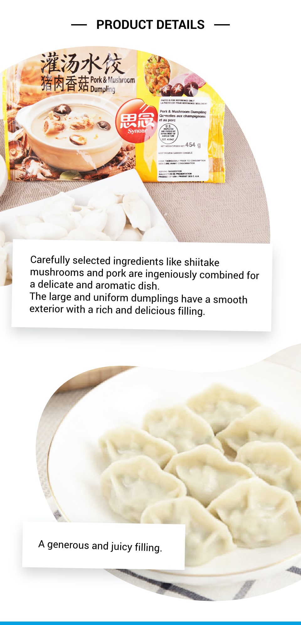 Synear Pork&Mushroom Dumpling 16Oz | T&T Supermarket