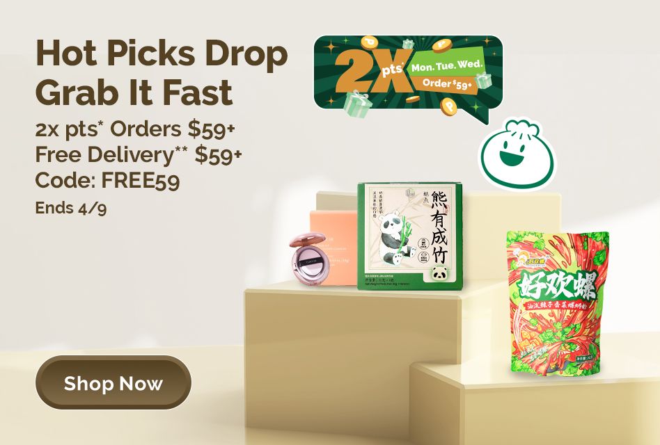 Hot Picks Drop, 2X Points on $59+ Orders, Free Delivery