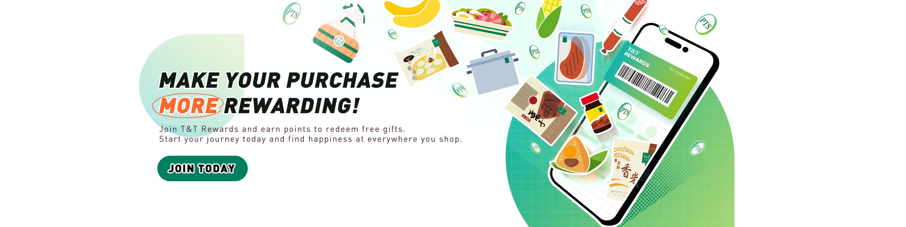 Reward Program Banner PC, grocery store, groceries